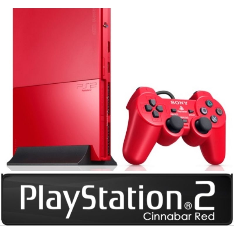 Jual Sony PS2 Slim 90xxx CR Cinnabar Red Langka Original Kolektor ...