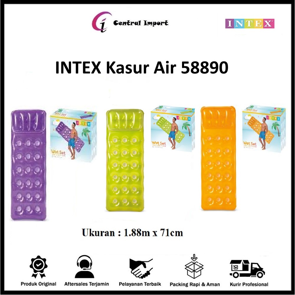 Jual Intex Kasur Air 18 Pocket Lounge- Pelampung Kolam Berjemur - Intex ...