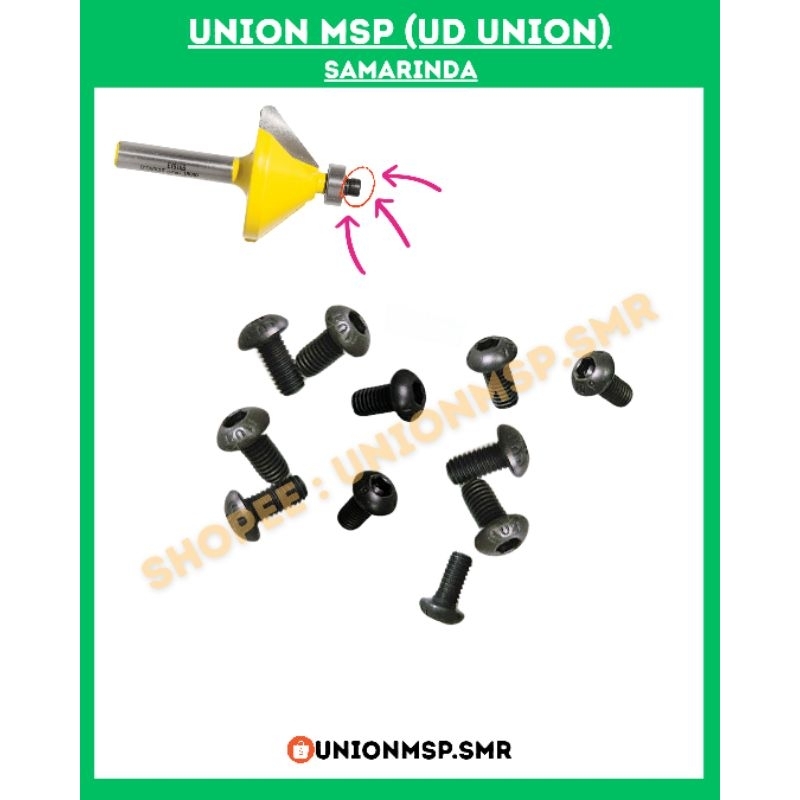 Jual 1 Pak Isi 5 Pcs Baut Mata Profil Drat 3mm | Baut Set Screw Mata ...