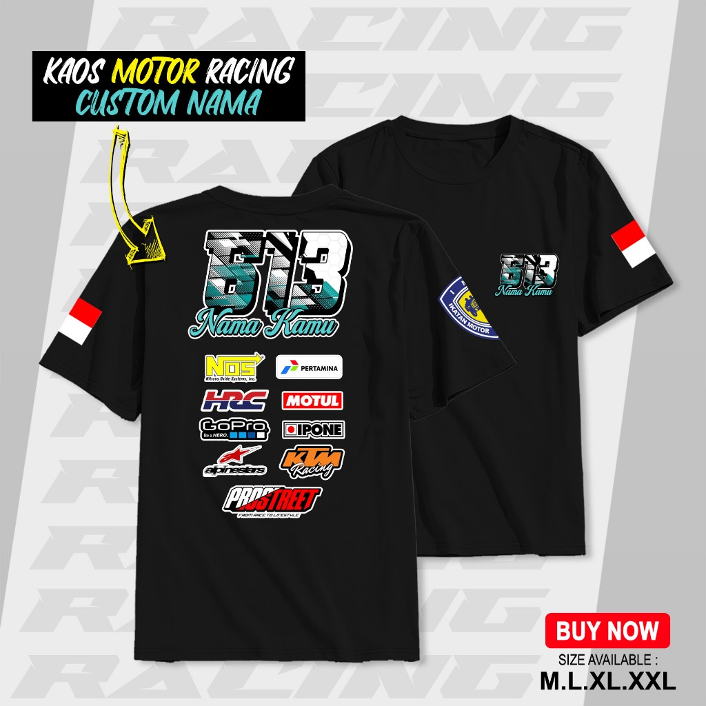 Jual BAJU RACING 613 Full Printing Desain Custom Bebas Request Nama ...