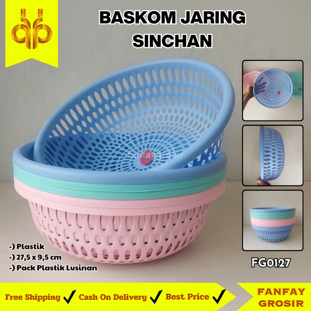 Jual [FG] BASKOM JARING SINCHAN ALEXSIH KERANJANG PLASTIK BUAH ...