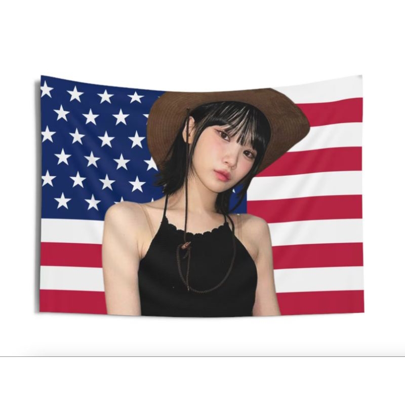Jual Chaewon American Flag Kpop Tapestry, Chaewon Merch, Gift Ideas for ...