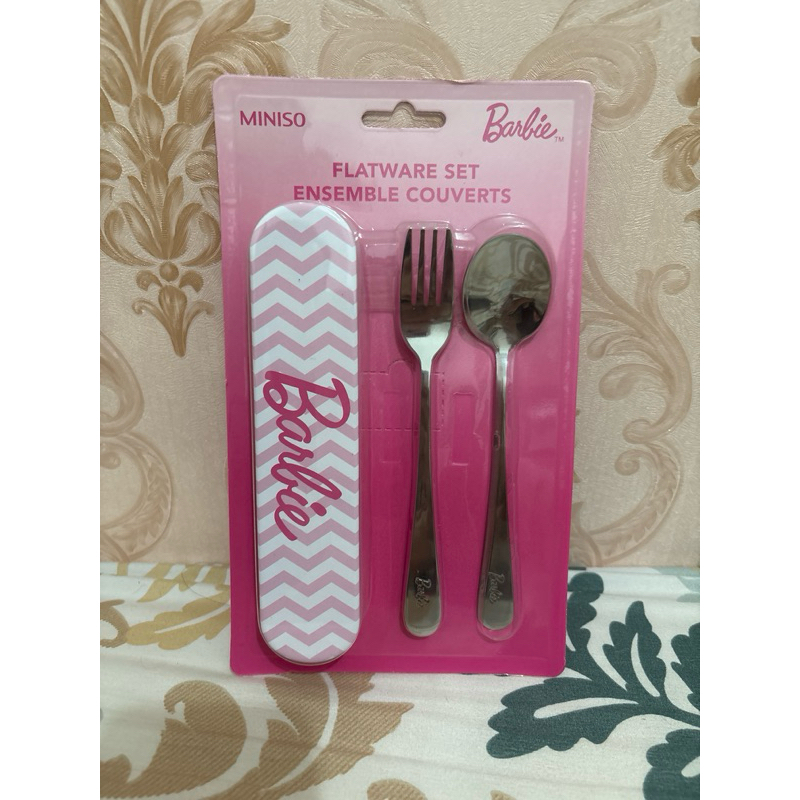 Jual (New) Miniso X Barbie Flatware Set | Shopee Indonesia