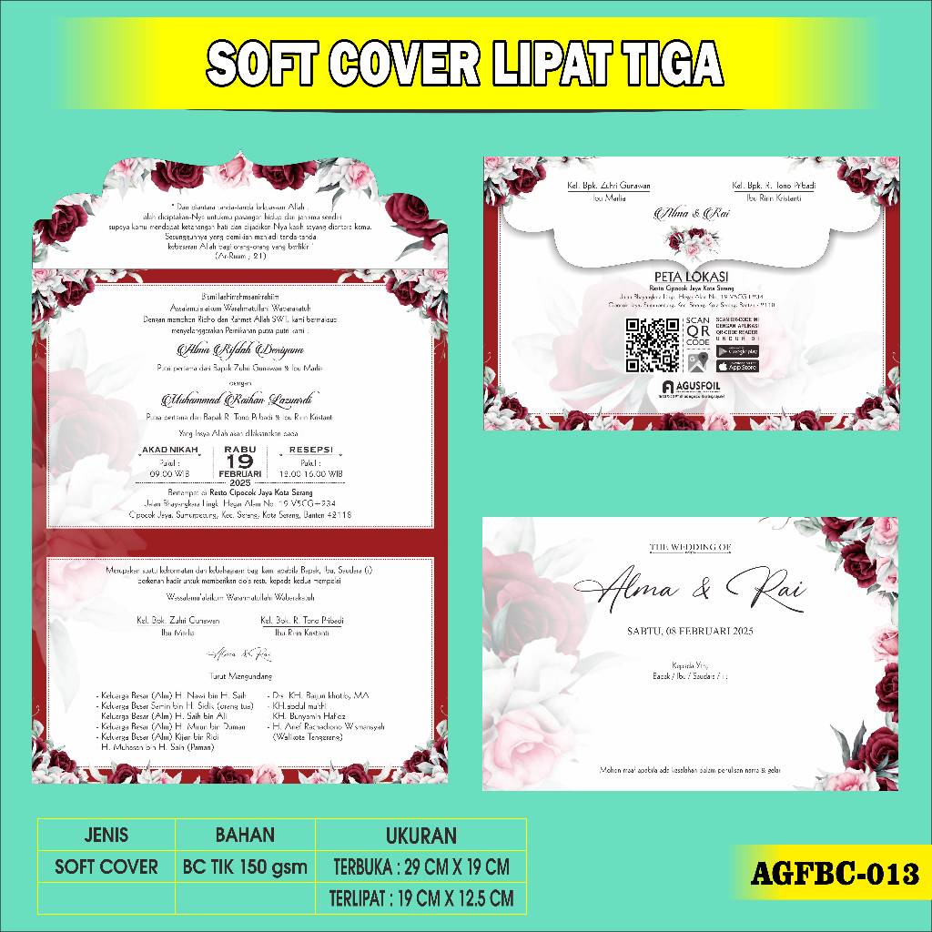 Jual Undangan Pernikahan Murah, Cantik, Elegan, Desain Kekinian AGF-BC | Shopee Indonesia