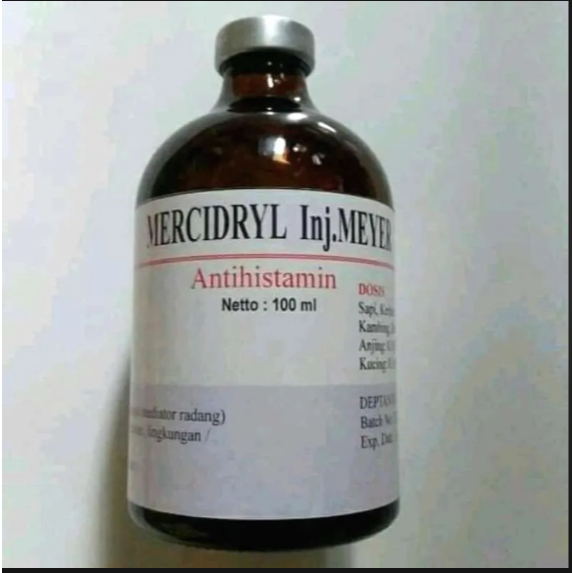 Jual MERCYDRIL Inj Obat LSD Lato Lato Antihistamin Anti Muntah Hewan ...