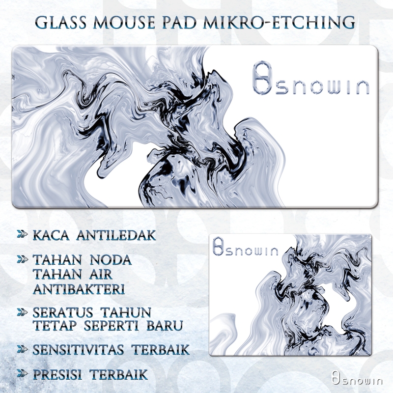 Jual SHOWIN Glass Mousepad Gaming Polos Kaca penguat Alas Mouse Besar ...