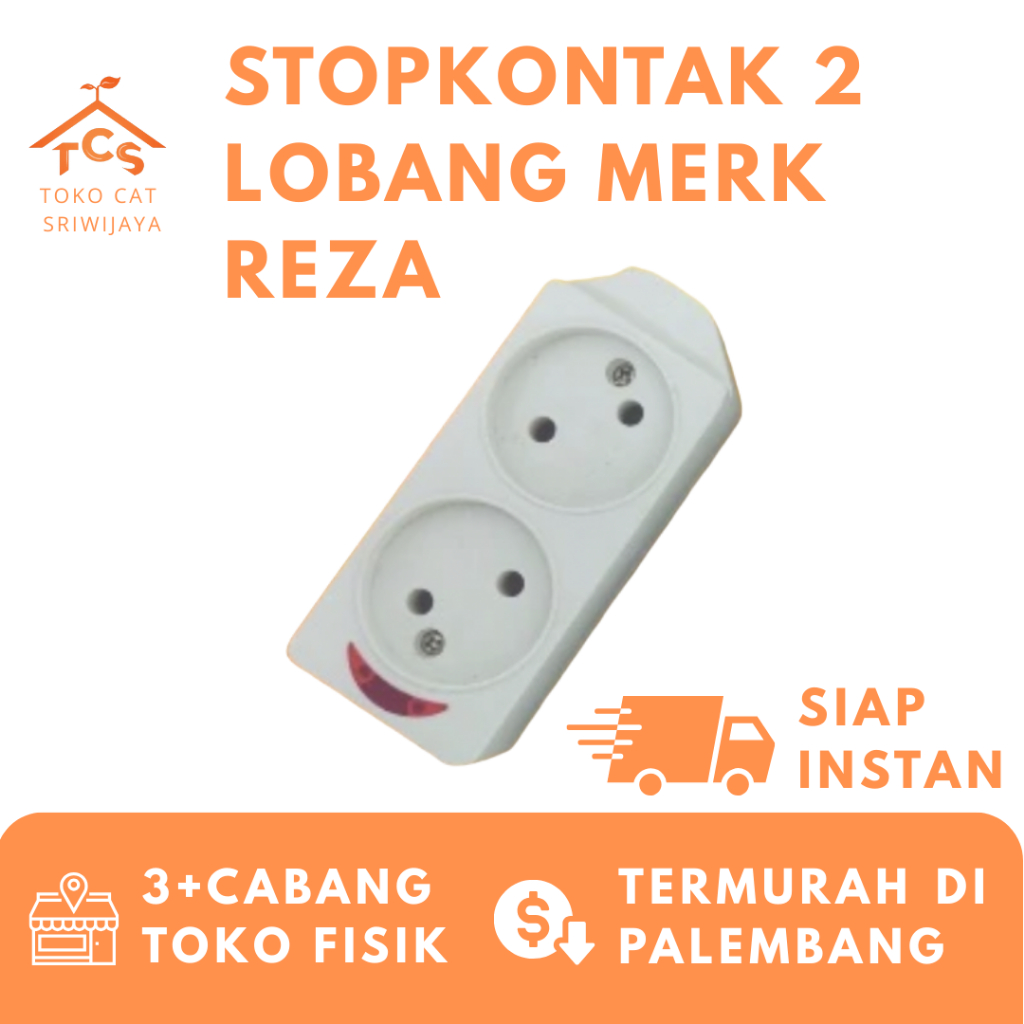 Jual STOPKONTAK GEPENG 2 LOBANG MERK REKZA TANPA KABEL | Shopee Indonesia