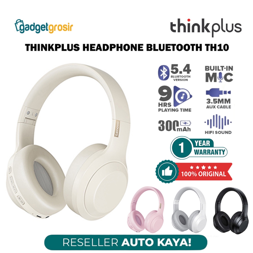 Jual Headphone Bluetooth Thinkplus TH10 Headset Earphone Wireless BT 5. ...
