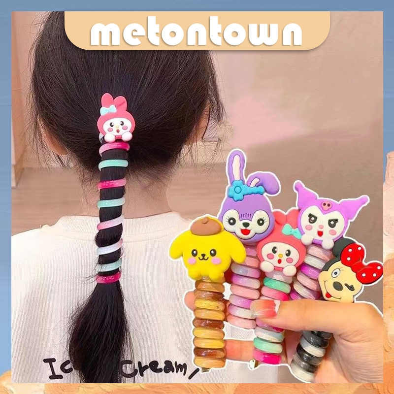 Jual Ikat Rambut Kabel Spiral Kunciran Rambut Karakter Kartun Kuncir ...
