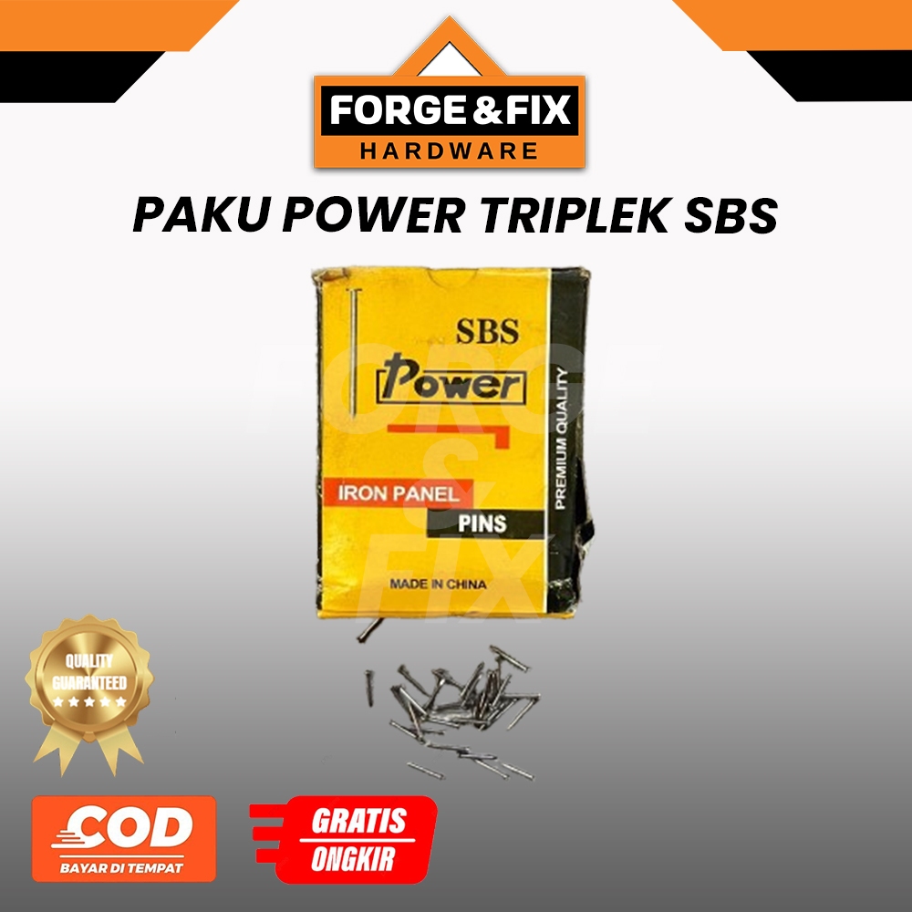 Jual [1KTK] SBS RRT Paku Power Triplek Halus Iron Panel Pins ISI 450GR ...