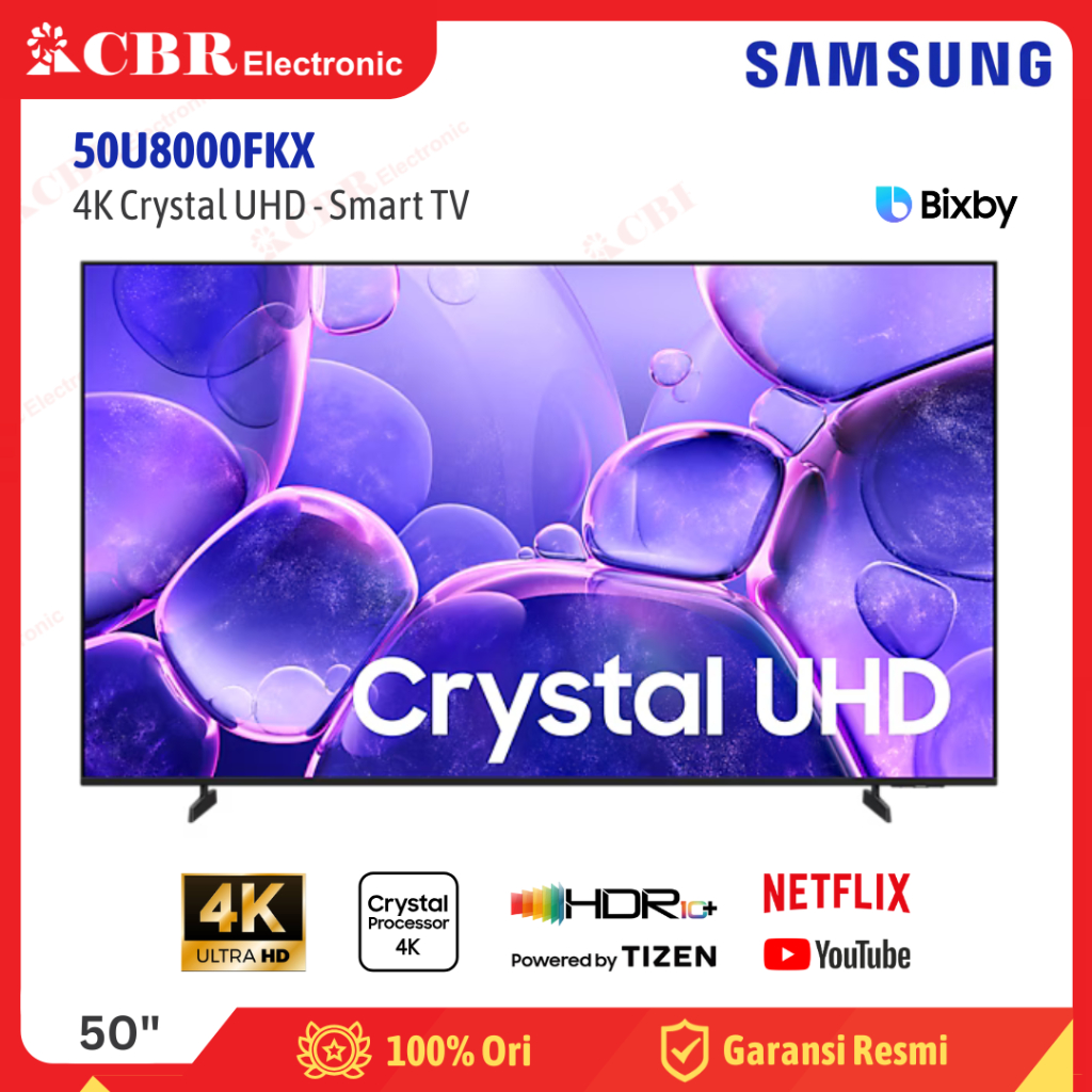 Jual TV SAMSUNG 50 Inch LED 50U8000FKX (4K Crystal UHD - Smart TV ...