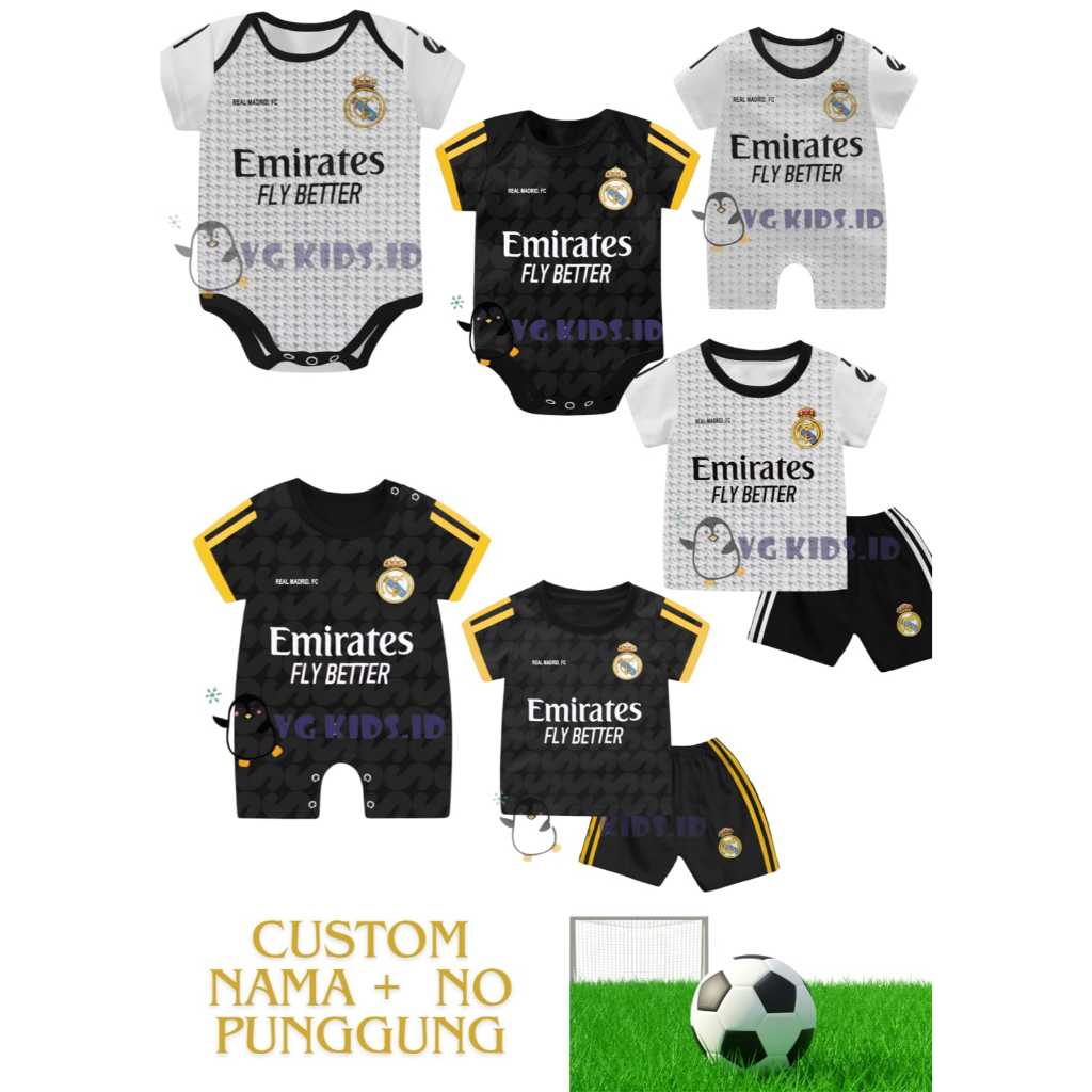 Jual Jumper Bayi Klub Bola Real Madrid / Jumper Baby Club Bola / Jersey ...