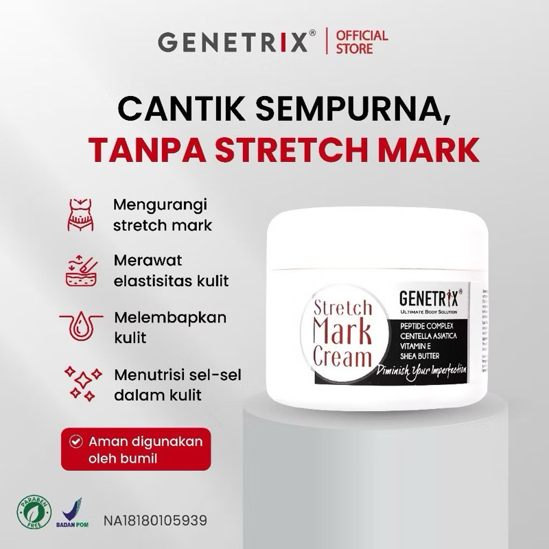 Jual Genetrix Ultimate Body Solution Stretchmark Cream 100g | Shopee Indonesia