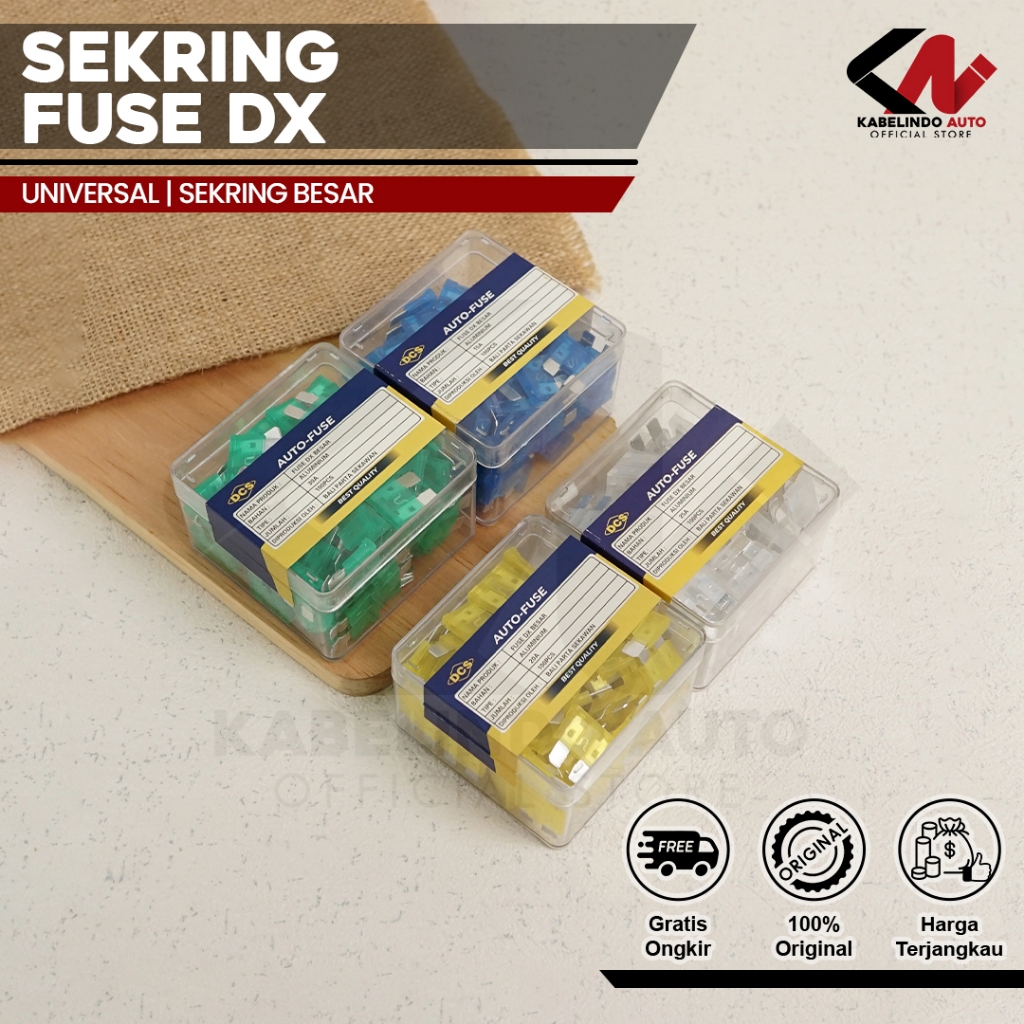 Jual Fuse DX Besar 10A 15A 20A 25A 30A - Sekring Tusuk / Sikring Tancap ...
