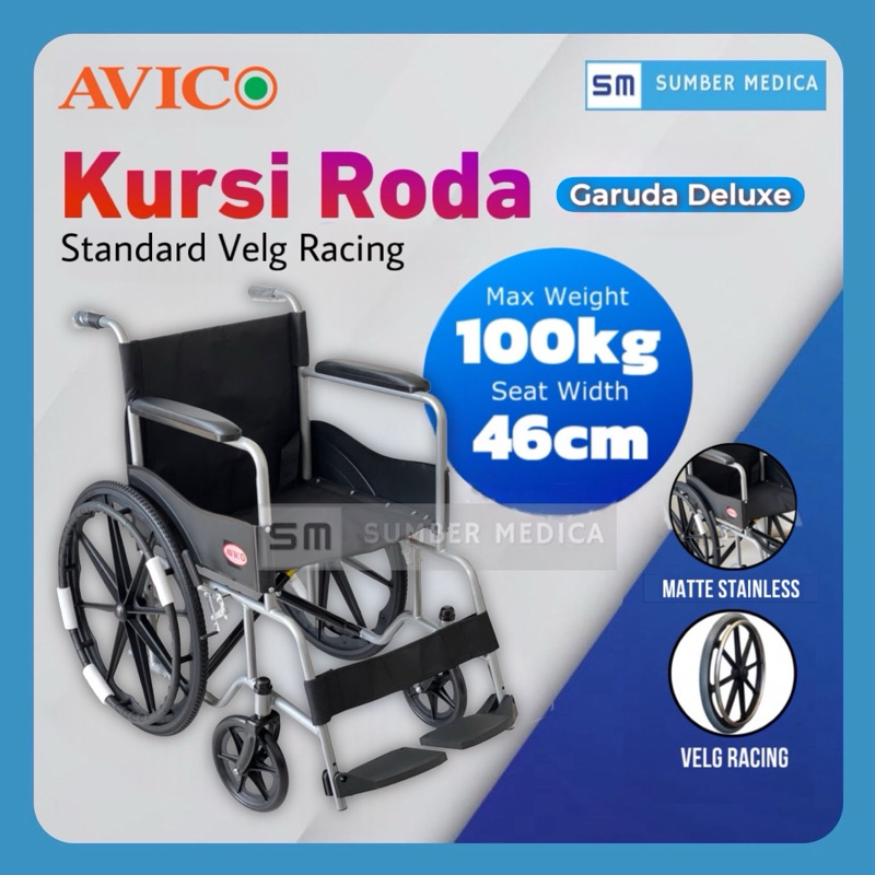 Jual AVICO Kursi Roda Standar Velg Racing Garuda-Deluxe | Shopee Indonesia