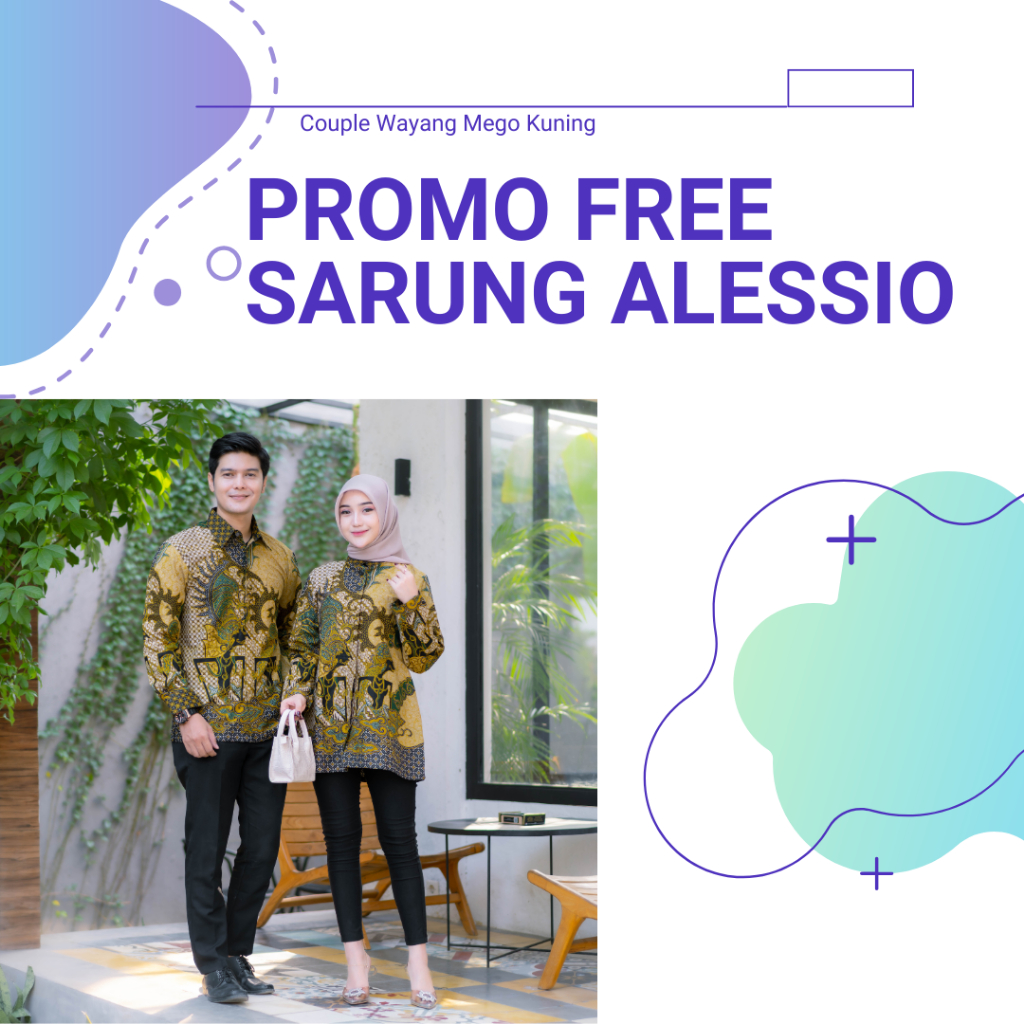 Jual GRATIS Sarung Couple Blus Batik Wayang Mego Kuning Exclusive Faaro ...