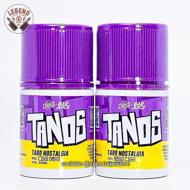 Jual FREEBASE - LIQUID TANOS Taro Nostalgia 60ML 3MG 6MG AUTHENTIC ...