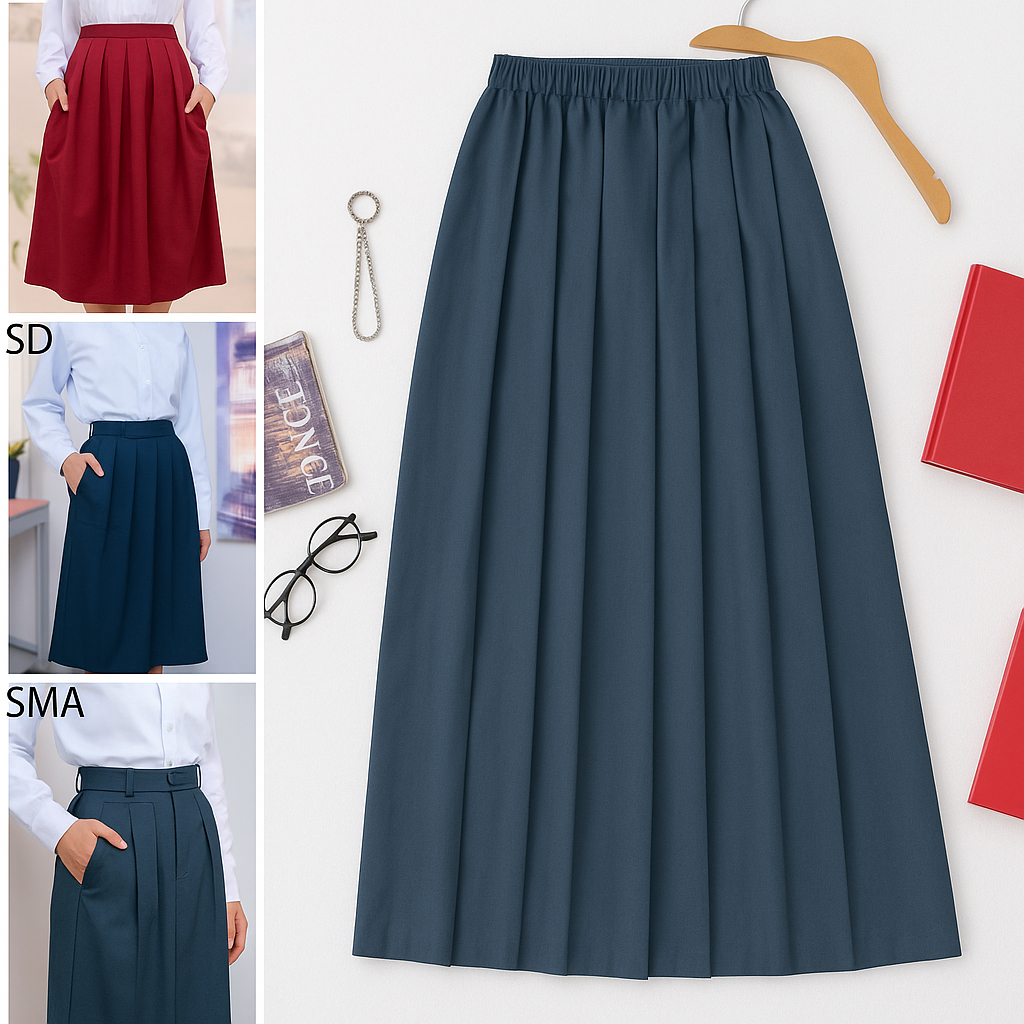 Jual An Nur Rok Bawahan Anak Sekolah Rempel Fashion Seragam OSIS SMP ...