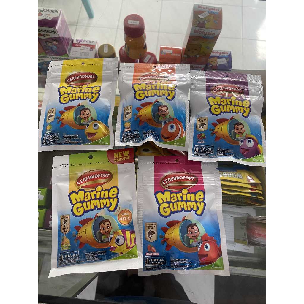 Jual Cerebrofort Marine Gummy ALL VARIAN vitamin permen lunak 10 butir ...