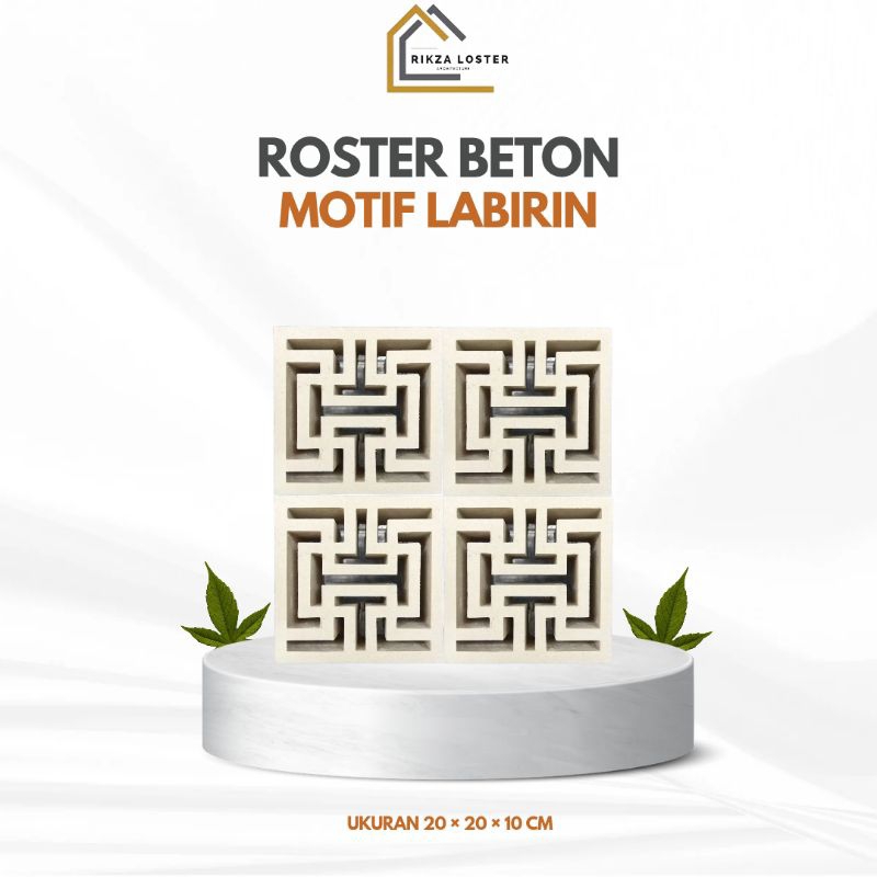Jual Roster beton, roster beton minimalis motif labirin warna putih ...