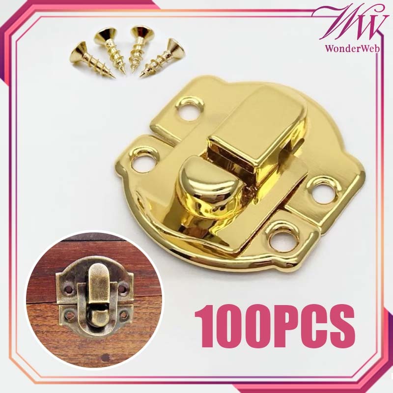 Jual 100pcs/Set Pengait Kotak Box Gaya Retro Kunci Kotak 27x29mm Kunci ...