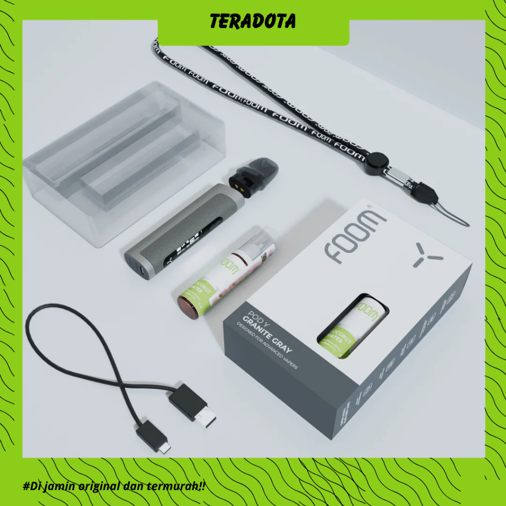 Jual FOOM POD Y CHROME SILVER DEVICE BUNDLING LIQUID 15ML ORI BY FOOM ...