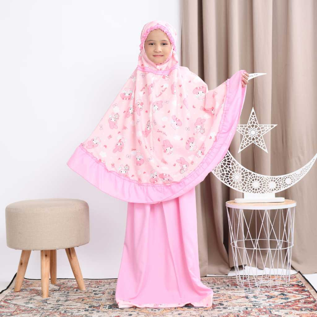 Jual Mukena Anak Mukena Anak MELODY ANGEL PINK Perempuan (Tas Sejadah ...