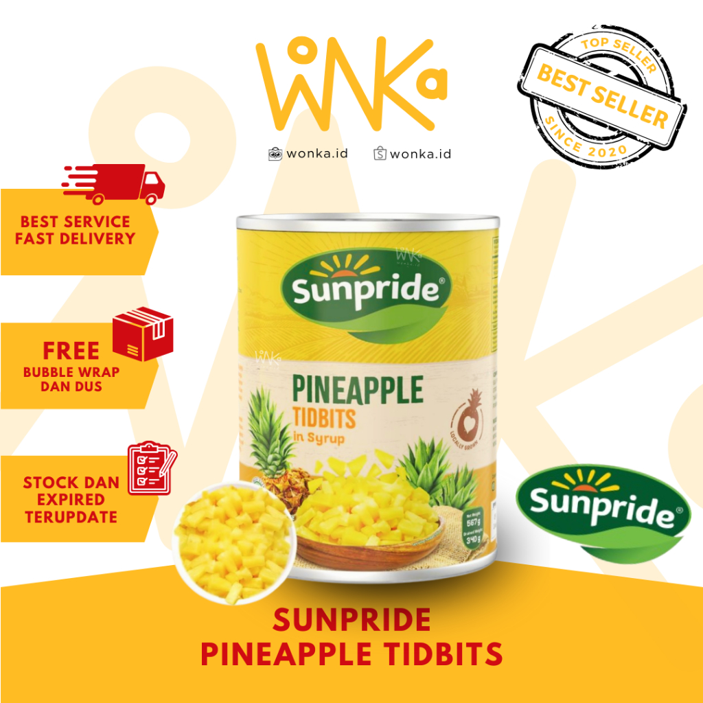 Jual Sunpride Pineapple Tidbits In Syrup 567gr - Potongan Nanas Tidbits ...