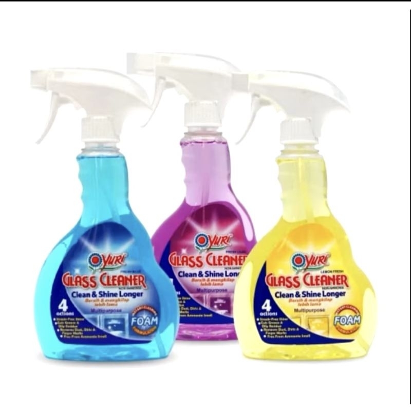 Jual Yuri Glass Cleaner Pembersih Kaca 500ml Spray All Varian | Shopee ...