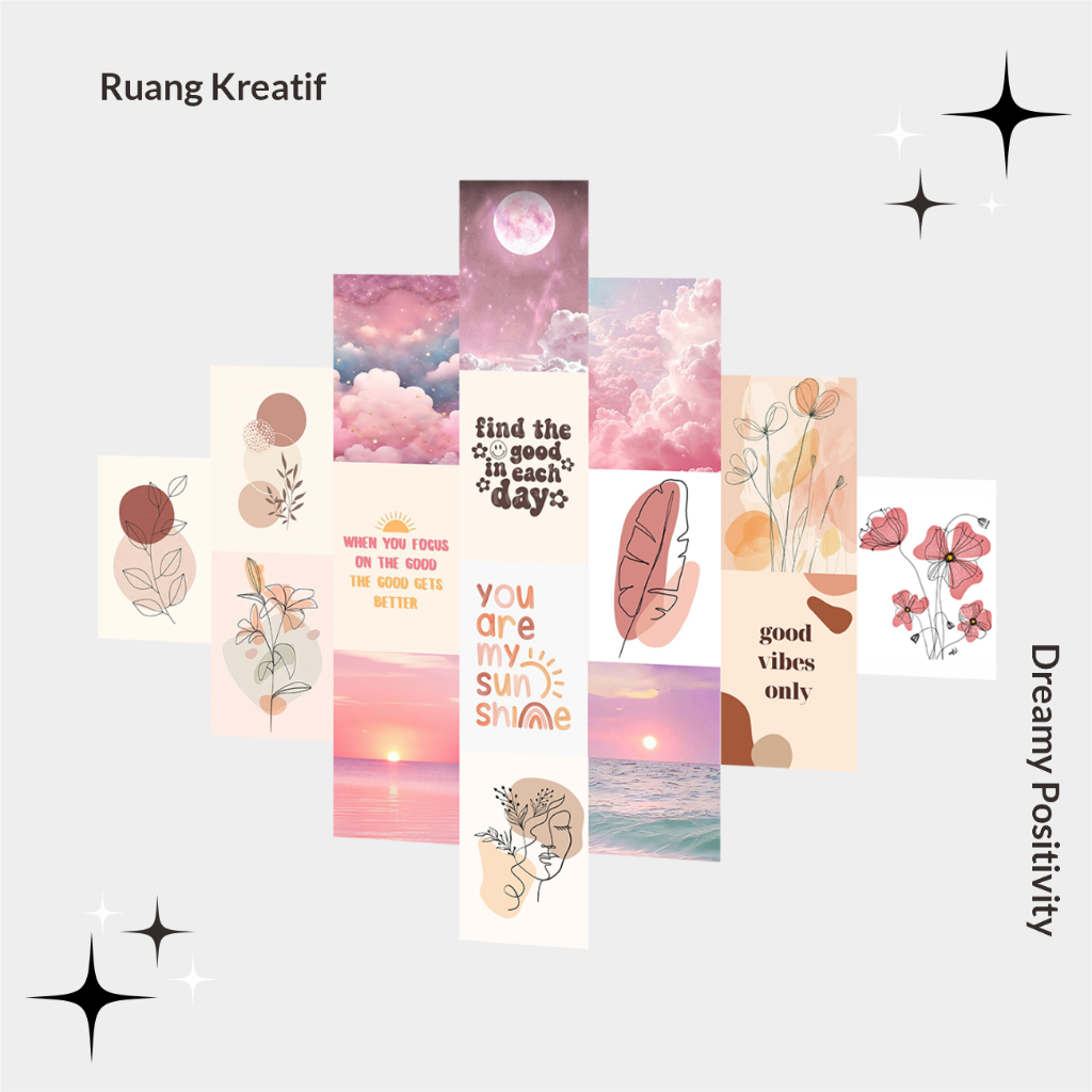 Jual [RUANG KREATIF] - POSTER AESTHETIC PINK NATURE - PINK COQUETTE ...