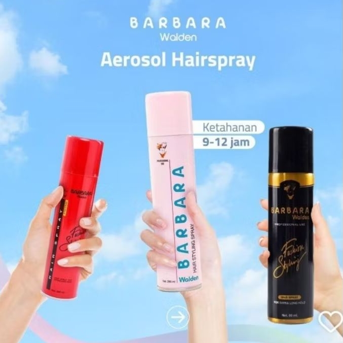 Jual Barbara Walden Styling Spray Pink / Black 450 ml & Hair Mousse ...