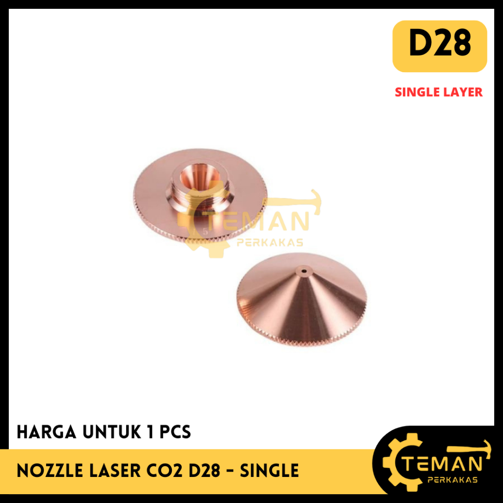 Jual Nozzle Laser Fiber Cutting D28 SINGLE LAYER / Laser Nozzle SINGLE ...