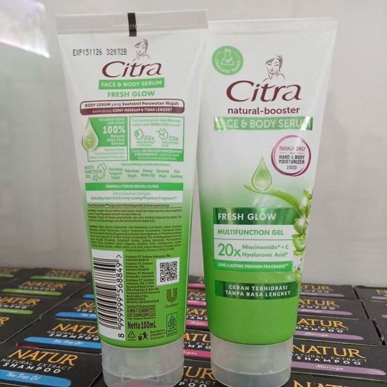 Jual CITRA Fresh Glow Multifuncion Gel Natural Booster Face & Body ...