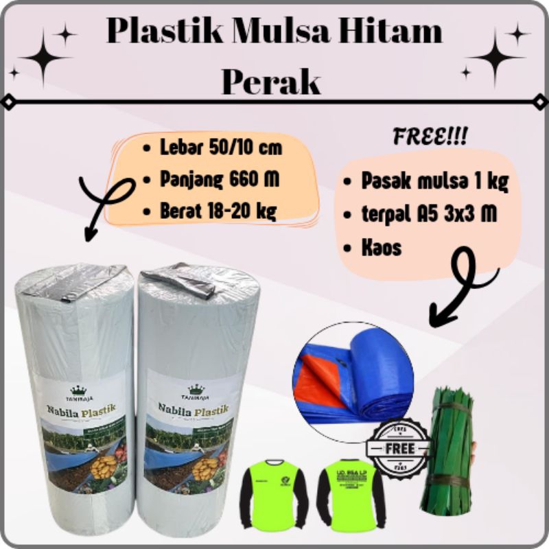 Jual Plastik Mulsa Hitam Perak Nabila Plastik Lebar 50/100cm Free ...