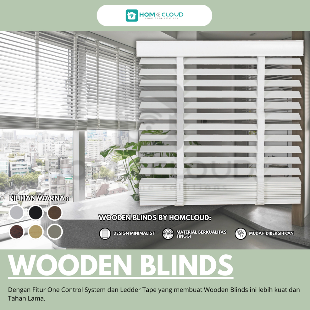 Jual Wooden Blind Kerai Kayu krei kayu Tirai Lipat Wooden Blind Kayu ...