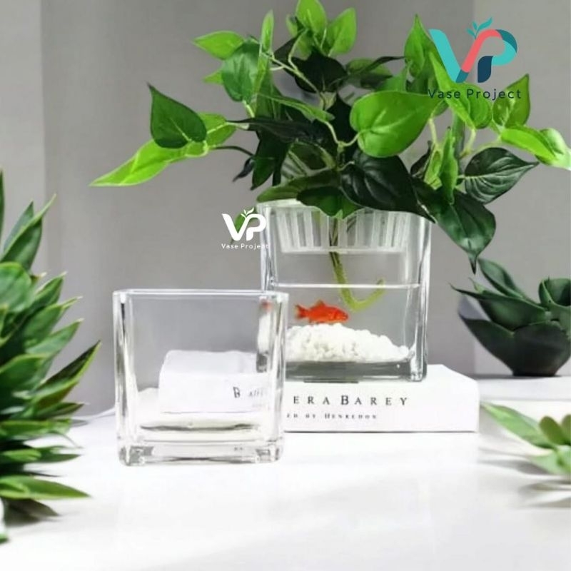 Jual Vas Bunga Kaca Persegi 10x10 cm 12x12 cm | Vas Kaca Kotak ...