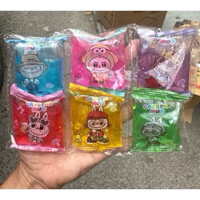 Jual crystal mud slime isi 6 pack water slime mainan slime | Shopee Indonesia