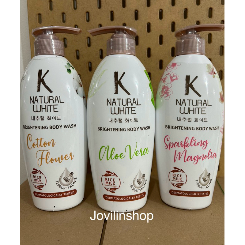 Jual K Natural Bodywash White Pump 500 ml / K Natural Sabun Mandi Pump ...