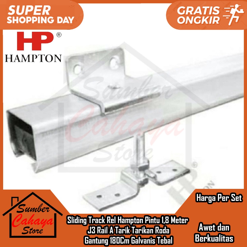 Jual Hampton Rel Pintu Sliding Track 1,8 Meter Hemton Kaca Rumah Geser ...