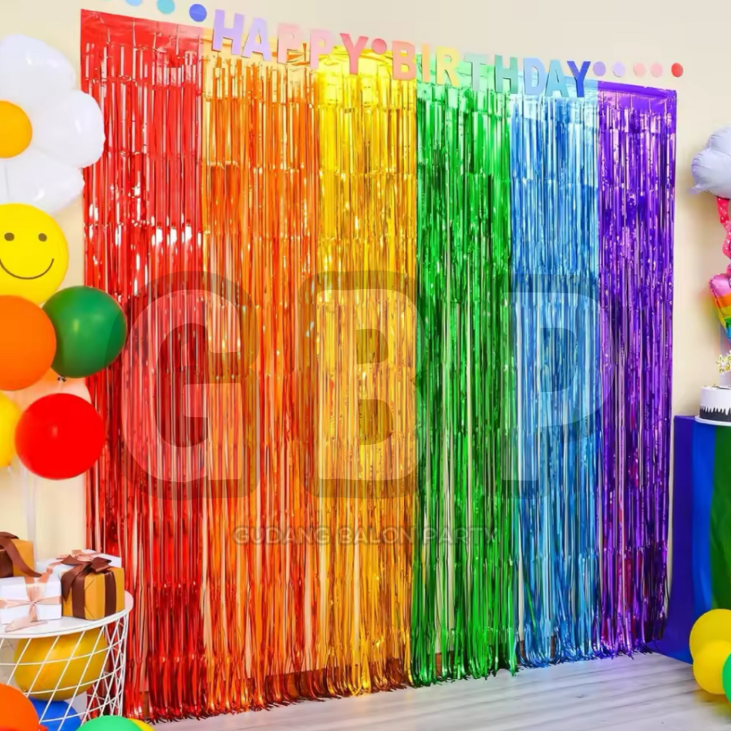 Jual TIRAI FOIL Ulang Tahun / Rumbai / Backdrop / Banner (1*2m ...