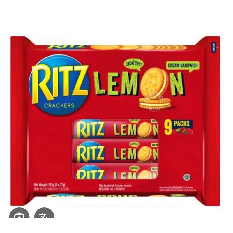 Jual RITZ CRACKER LEMON SANDWICH BISCUIT ORIGINAL SINGAPORE BISKUIT PER ...