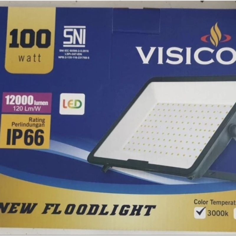 Jual Lampu Sorot Flood Light Visicom Smart 100 Watt PUTIH 100W 100Watt ...