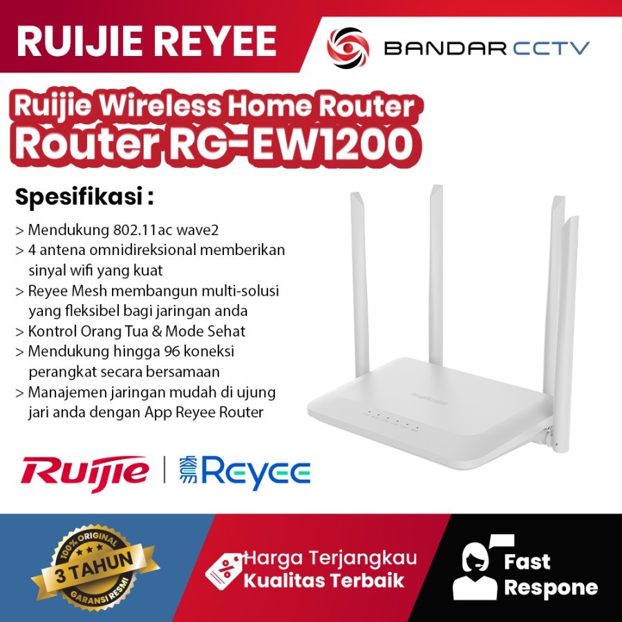 Jual Ruijie Reyee RG-EW1200 Wireless Home Router | Shopee Indonesia