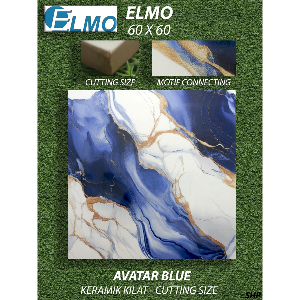 Jual Keramik Lantai 60X60 Elmo Avatar Blue Pekanbaru Riau, Motif Biru ...
