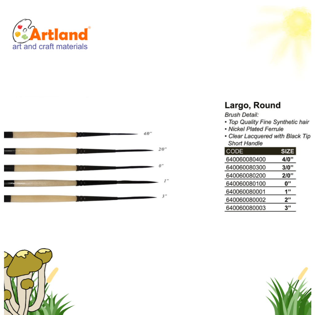 Jual De Goya Largo Round – Kuas Lukis Sintetis Premium | Shopee Indonesia