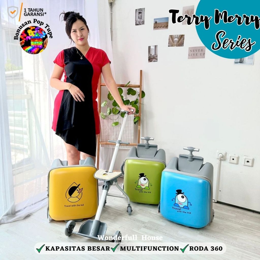 Jual LUXES Koper Stoller Duduk Kabin Cabin KoperTunggang Traveling Anak ...