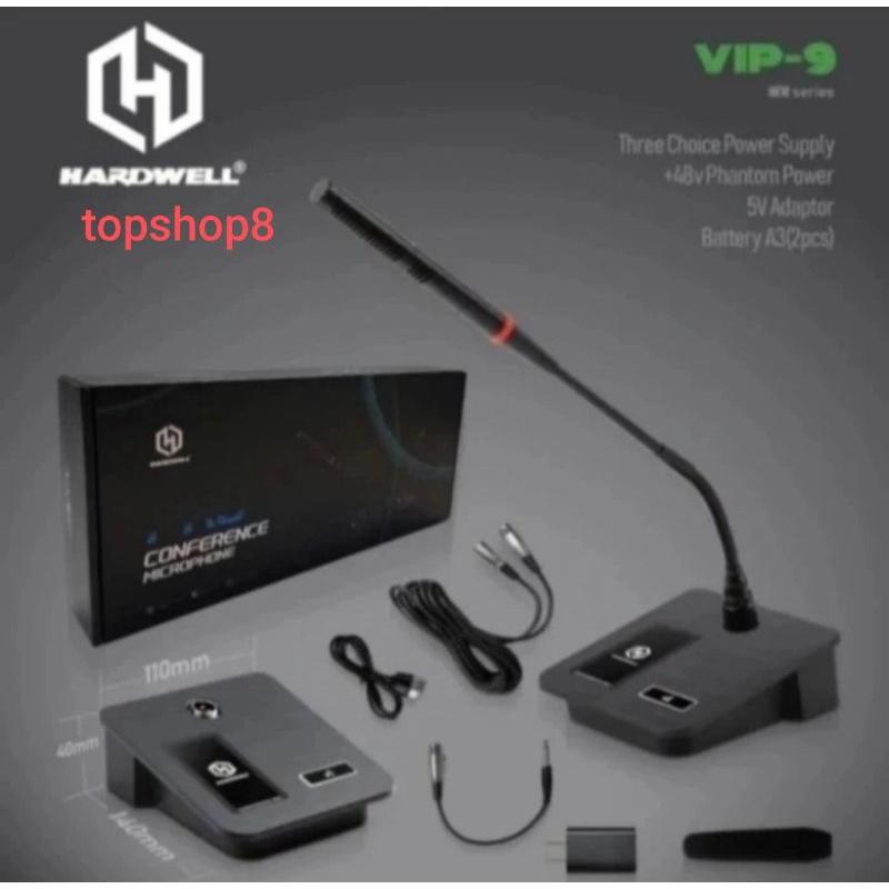 Jual Mic meja podium HARDWELL VIP9 conference microphone original | Shopee Indonesia