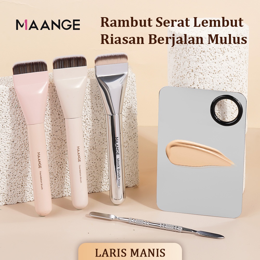Jual MAANGE 2 In 1 Ultra Tipis Kuas Foundation Premium Kuas Makeup ...