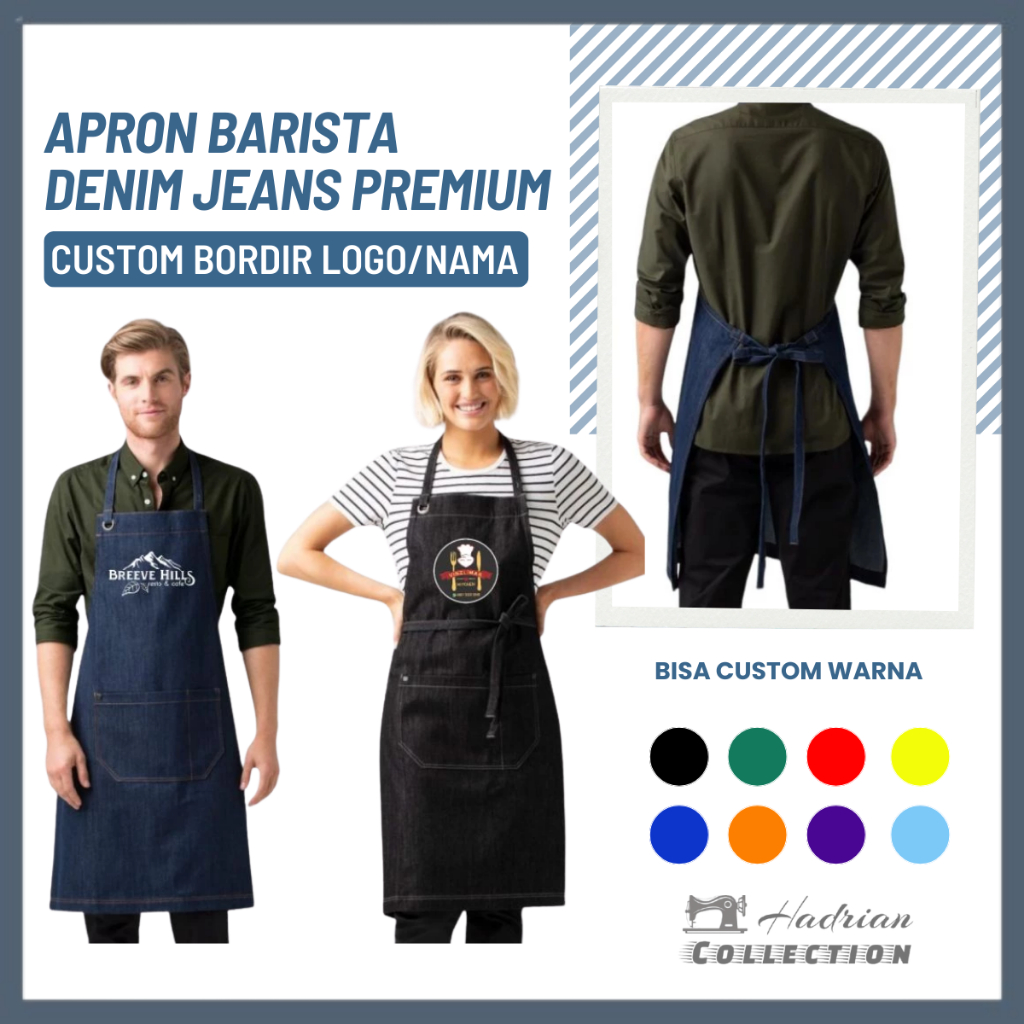 Jual NEW PRODUCT Celemek Apron Barista Bartender Waitres Chef Celemek ...