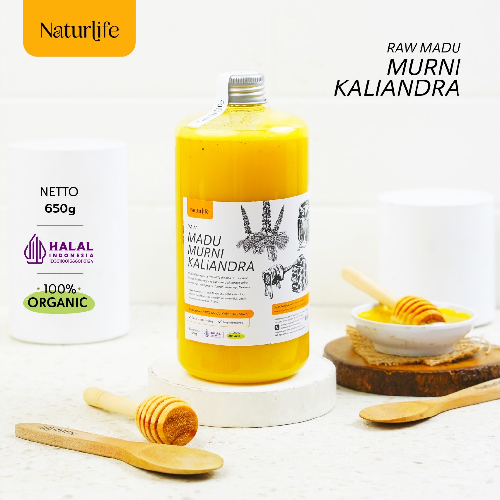 Jual MADU KALIANDRA MURNI RAW ASLI 650GRAM NATURLIFE ORIGINAL ALAMI TANPA CAMPURAN APAPUN RAW ...